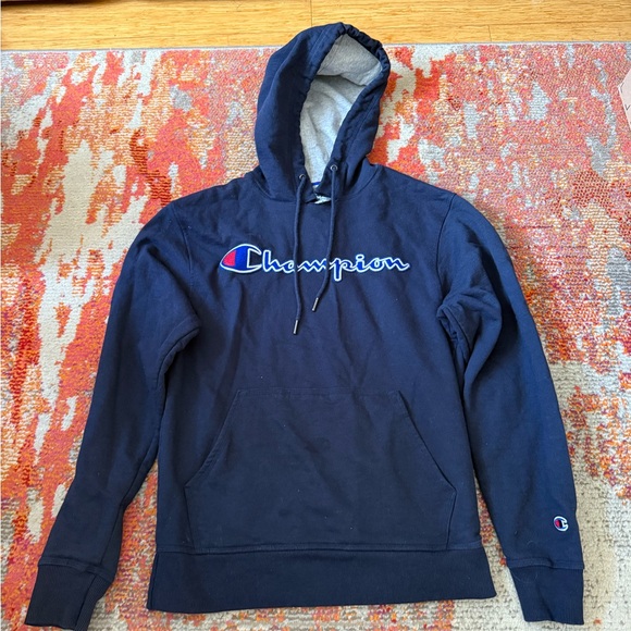 Champion | Tops | Vintage Champion Navy Blue Hoodie | Poshmark